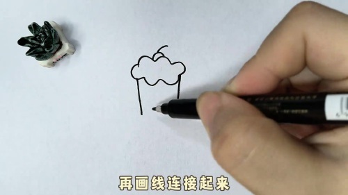 画美食简笔画怎么画甜点?甜点蛋糕的简笔画画法