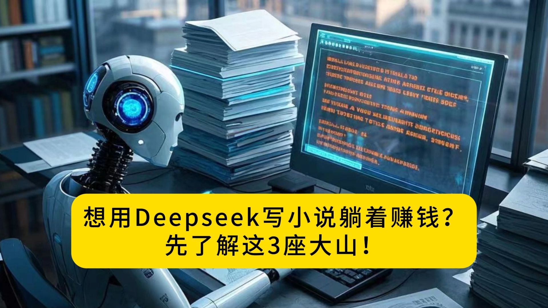 用AI写小说躺着赚钱?先看完这3大真相,小心被割韭菜!