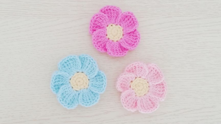 钩针小花朵视频教程,简单又好看,适合新手练习