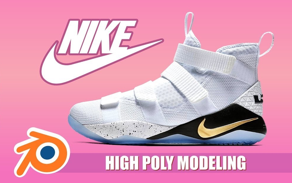 Blender建模与渲染Nike LeBron Soldier XI运动鞋全流程