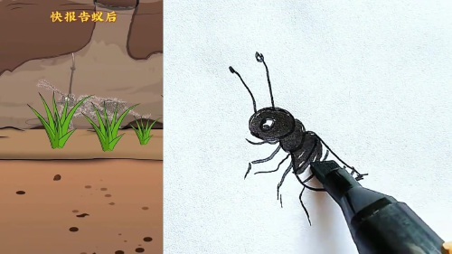 3150. 这个蚂蚁怎么了?创意简笔画,儿童画,一起学画画