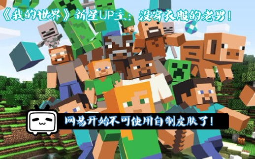 [UP主:没穿衣服的老男]网易《我的世界》我的世界不能用自制皮肤了。