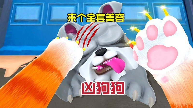 猫咪模拟器:给奶奶做完早餐,本猫去反击恶狗,给它来个全套美容