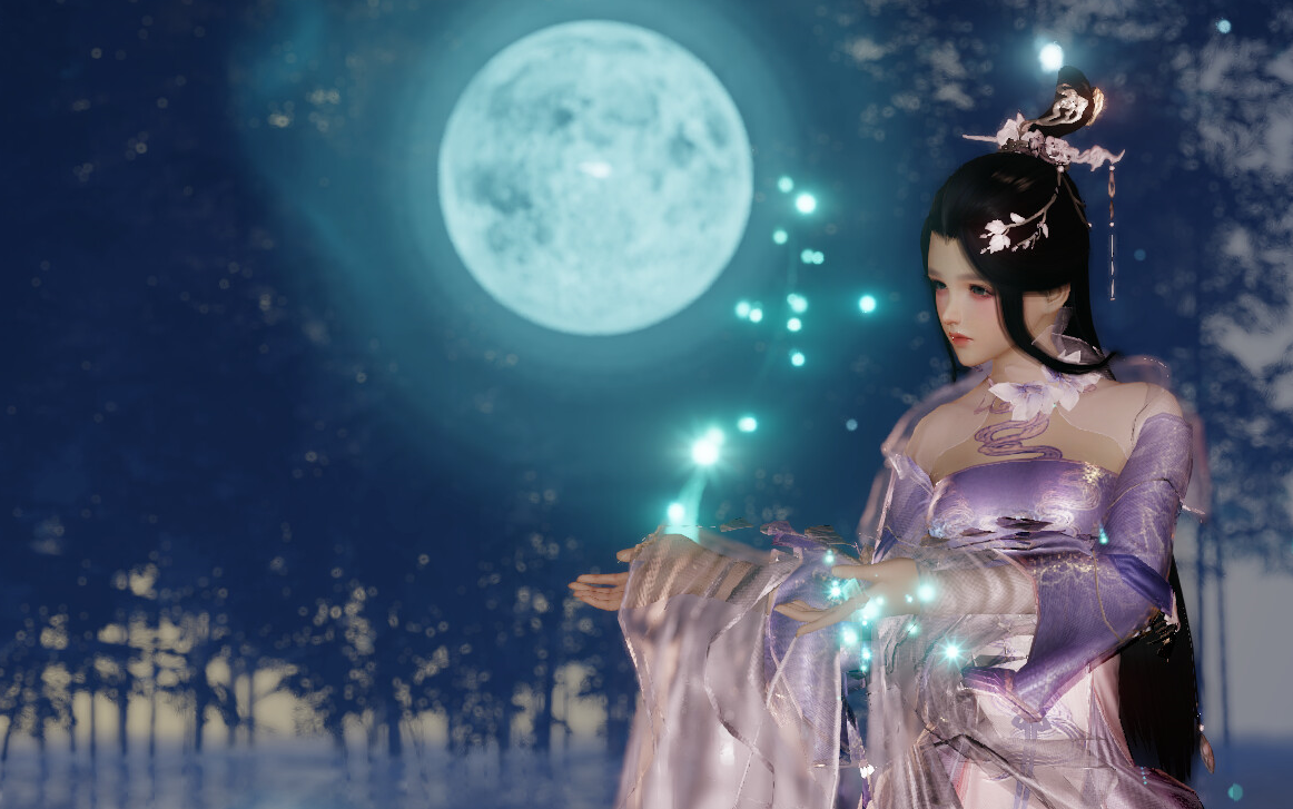 【剑网3】成女萝莉特效展示·新中秋盒子·月明秋思主题礼盒·望舒...