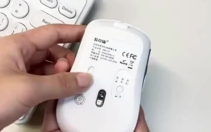 BOW航世三模无线蓝牙鼠标静音男女生充电款笔记本电脑ipad电竞...