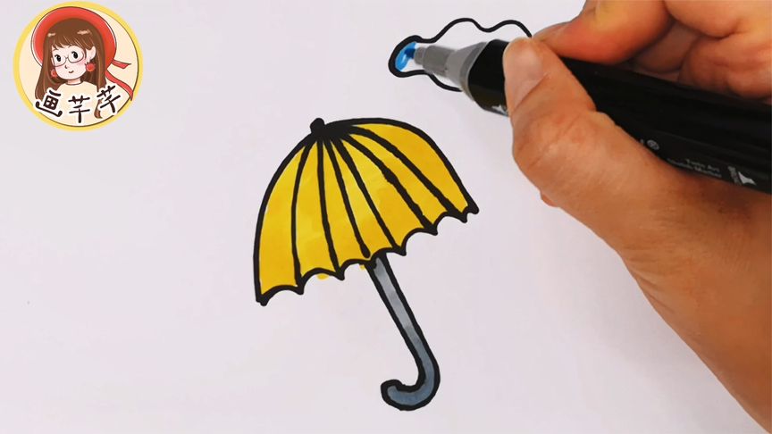 卡通简笔画 雨伞