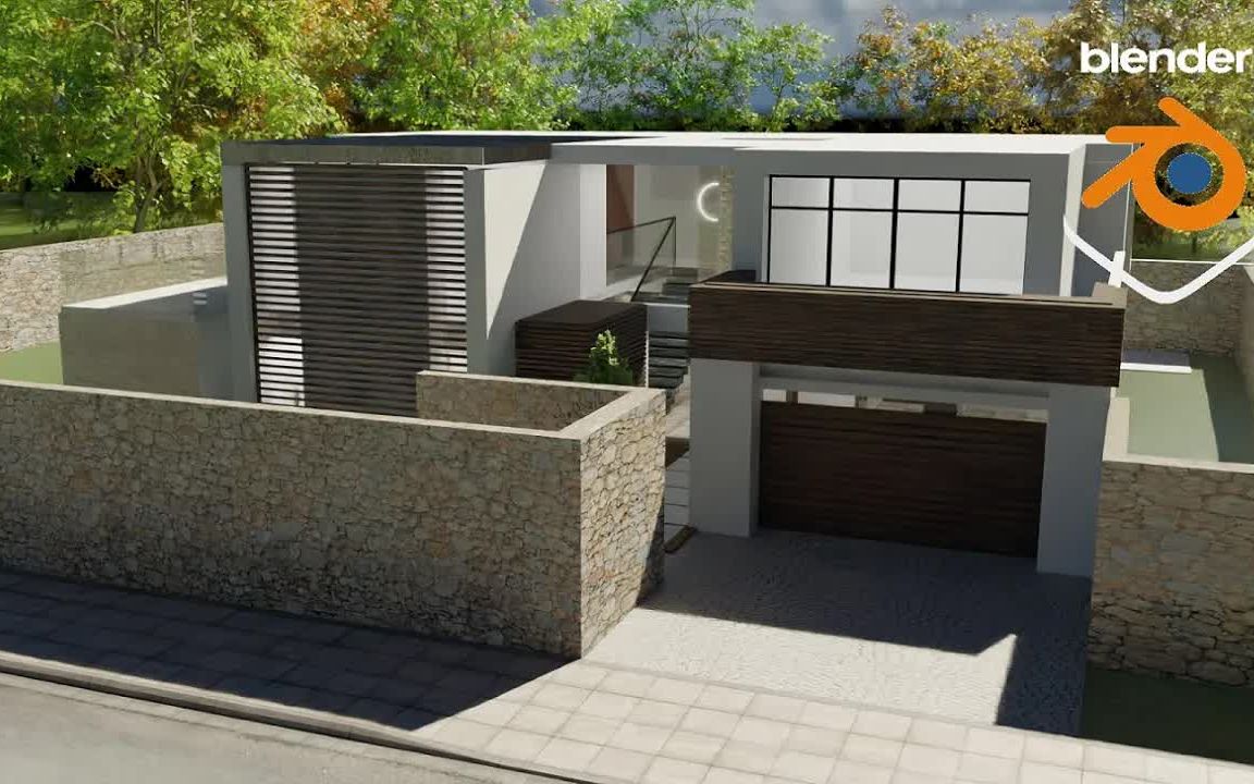 ...中文版插件 中型房屋设计 NO CC(Sweet Home 3D 到 Blender) 教程...