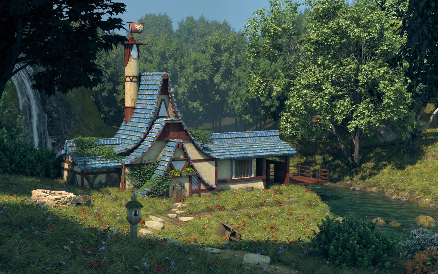 【3dsMax场景建筑】林克小屋案例(含基础知识点讲解)