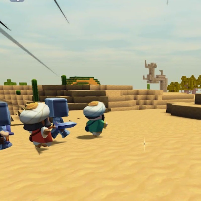 #迷你世界 新版极限生存7,获得几套秘银装备,遇见新的沙漠商队