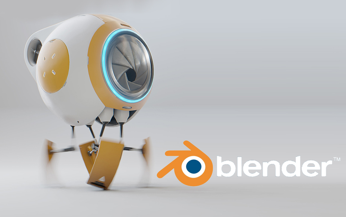 【Blender】硬表面科幻机器人骨骼绑定教程 - 1080P