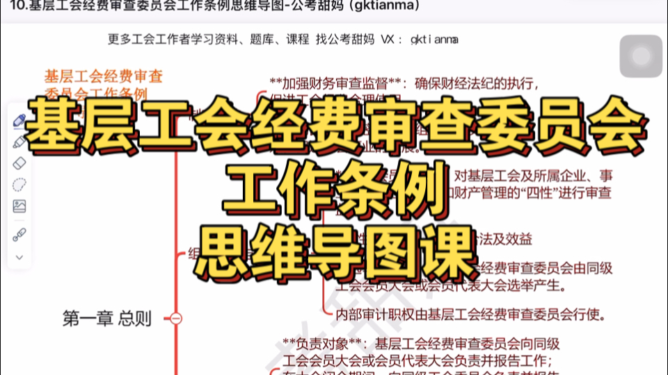 工会基础知识—【基层工会经费审查委员会工作条例】思维导图课