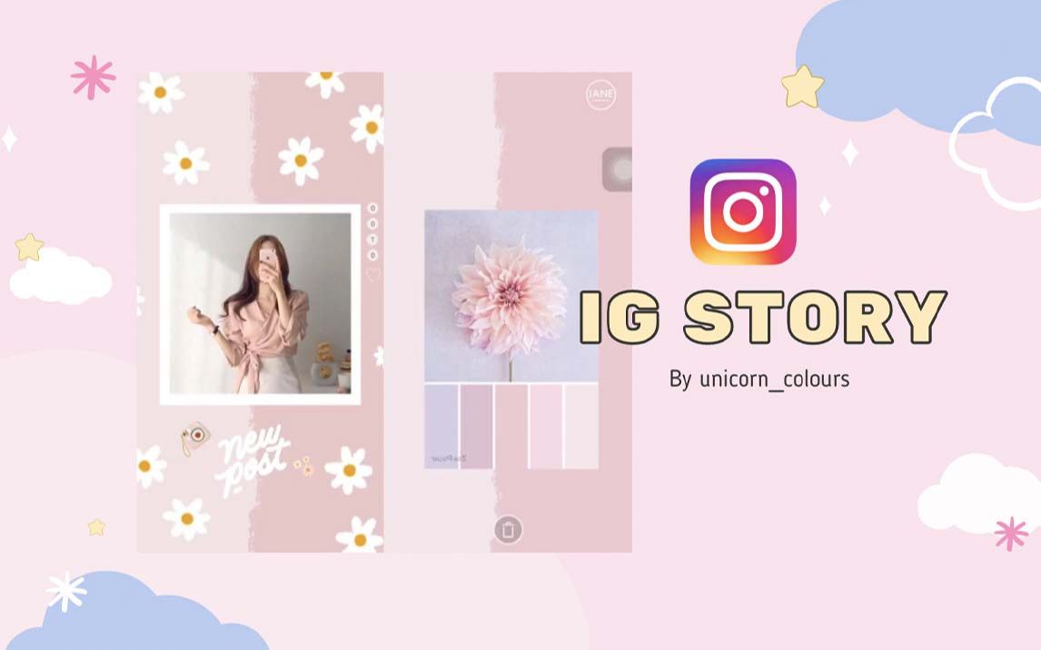 Instagram Stories 排版教程 | 粉嫩系「拍立得」Fafa 设计