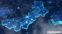 353内蒙古地图描边城市标记点辐射三维AE模板