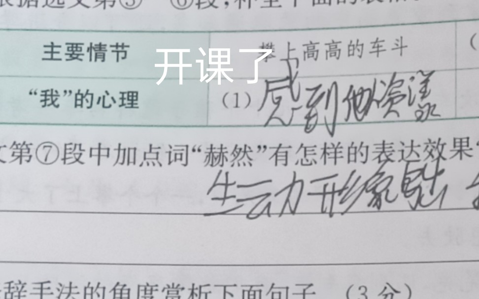 加点词赫然有什么表达效果?考试加分点!