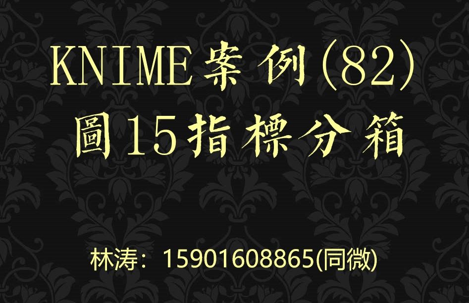 KNIME案例(82)图15指标分箱