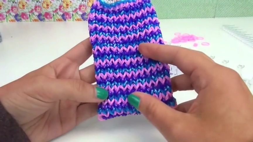 DIY创意与灵感:简单自制编织制作 彩色皮筋手机套壳教学