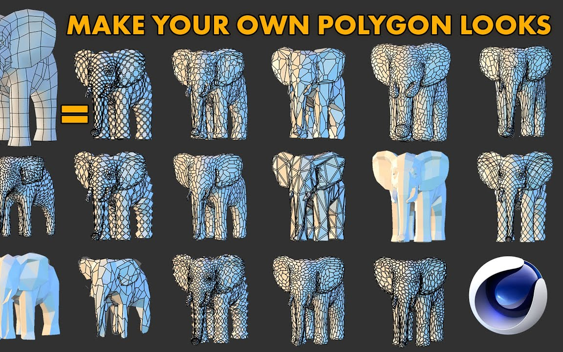 【创建多种自己的低多边形外观】【Low Poly多边形外观教程】【不同...