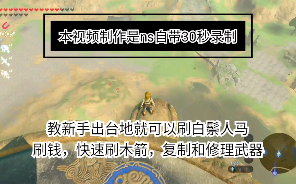 《塞尔达传说:旷野之息》教新手一出台地就可以刷白鬃人马,刷钱,刷木...