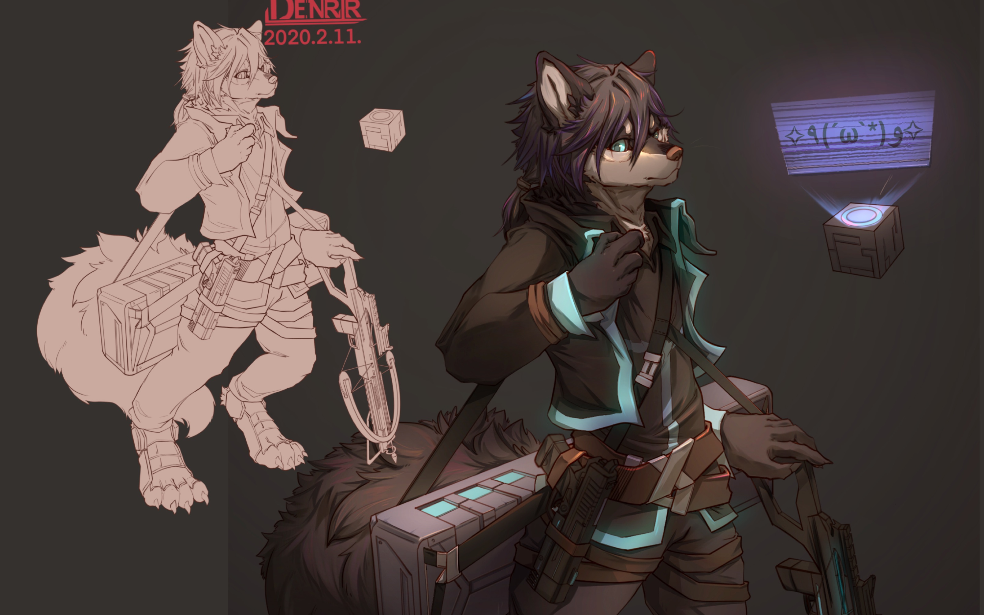 【绘画】画一只好看狼狼如何打线稿的过程