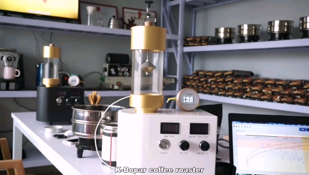 k-bopar coffee roaster热风咖啡烘焙机操作演示