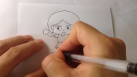 儿童卡通简笔画.体育运动类人物-踢足球