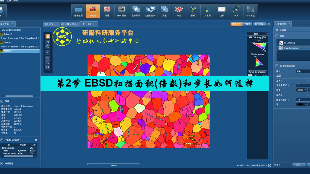 第2节 EBSD扫描面积(倍数)和步长如何选择