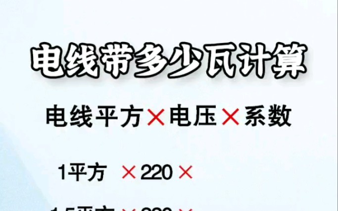 怎么计算电线是带多少瓦#安全用电你我湘联