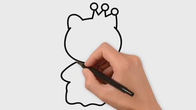 儿童简笔画:凯蒂猫公主