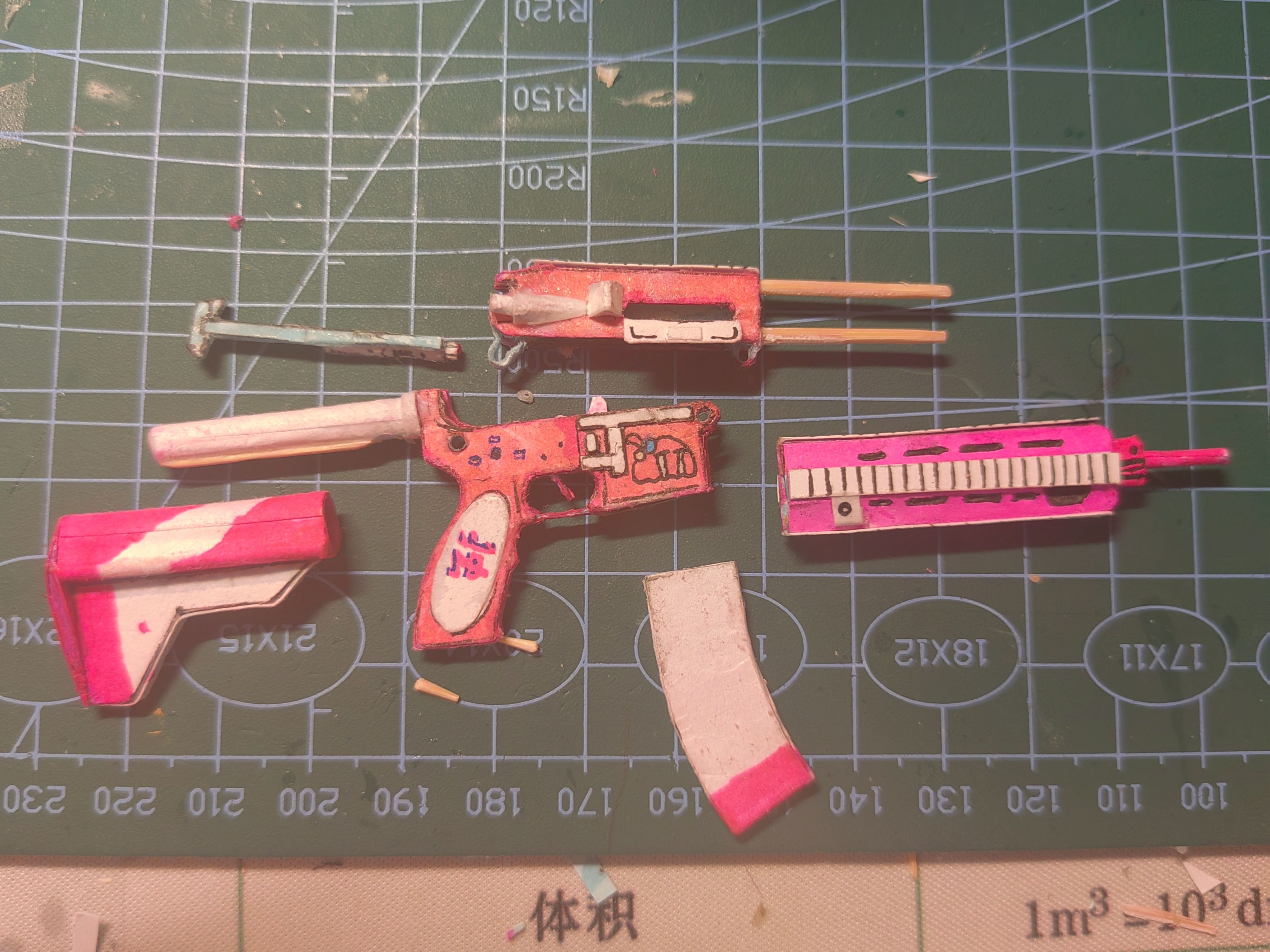 分体HK416&通用教程补充【纸模枪教程】