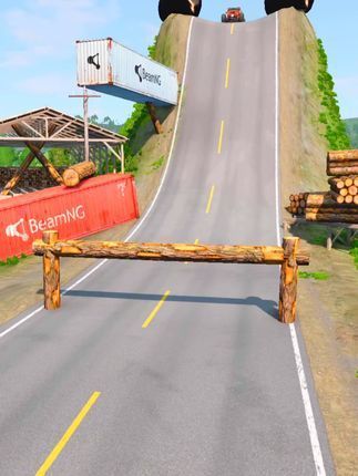 汽车燃料卡车vs原木陷阱 #男生减速带 #车祸模拟器