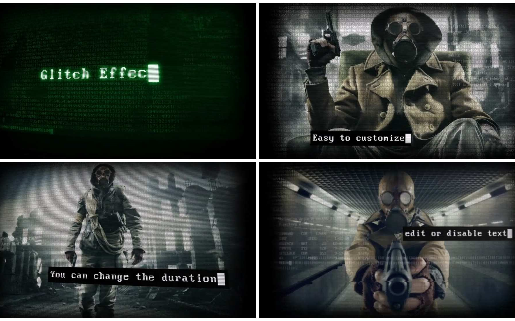 AE模板-黑客预告片暗网揭秘编程代码打字机效果的电视剧片头模板...