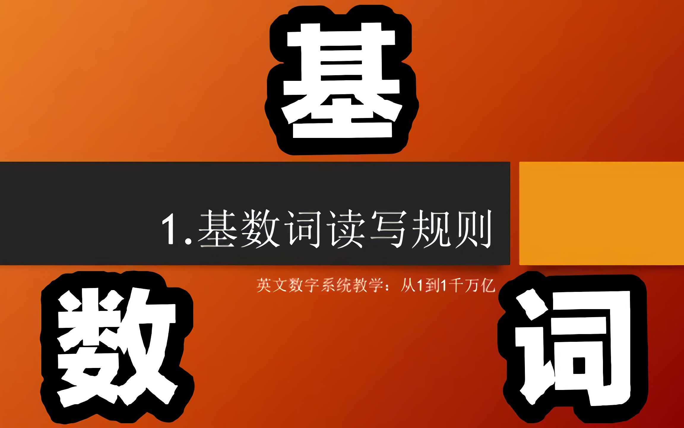 1.英语基数词读法讲解。长数字,大数字用英语怎么说?包教包会