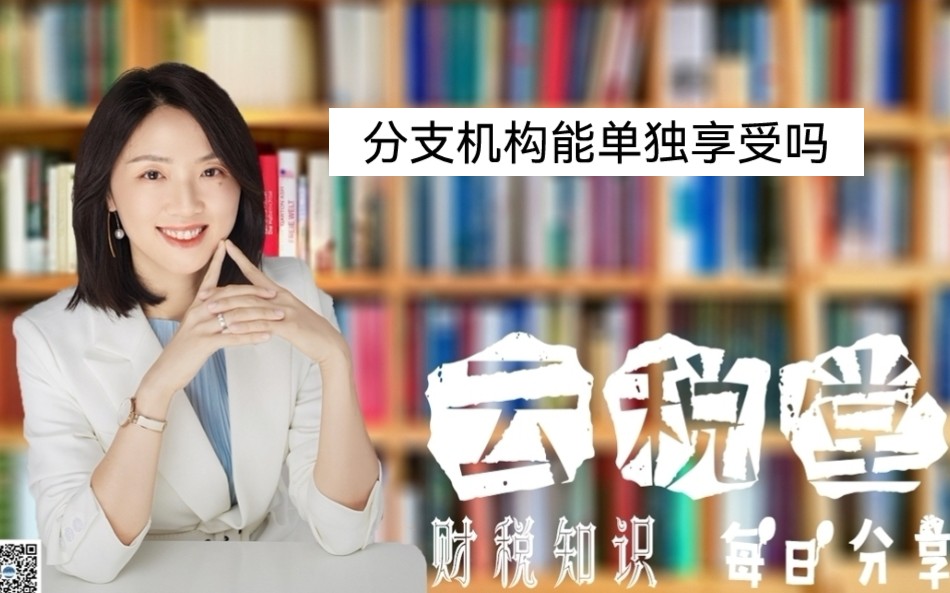 分支机构能单独享受吗