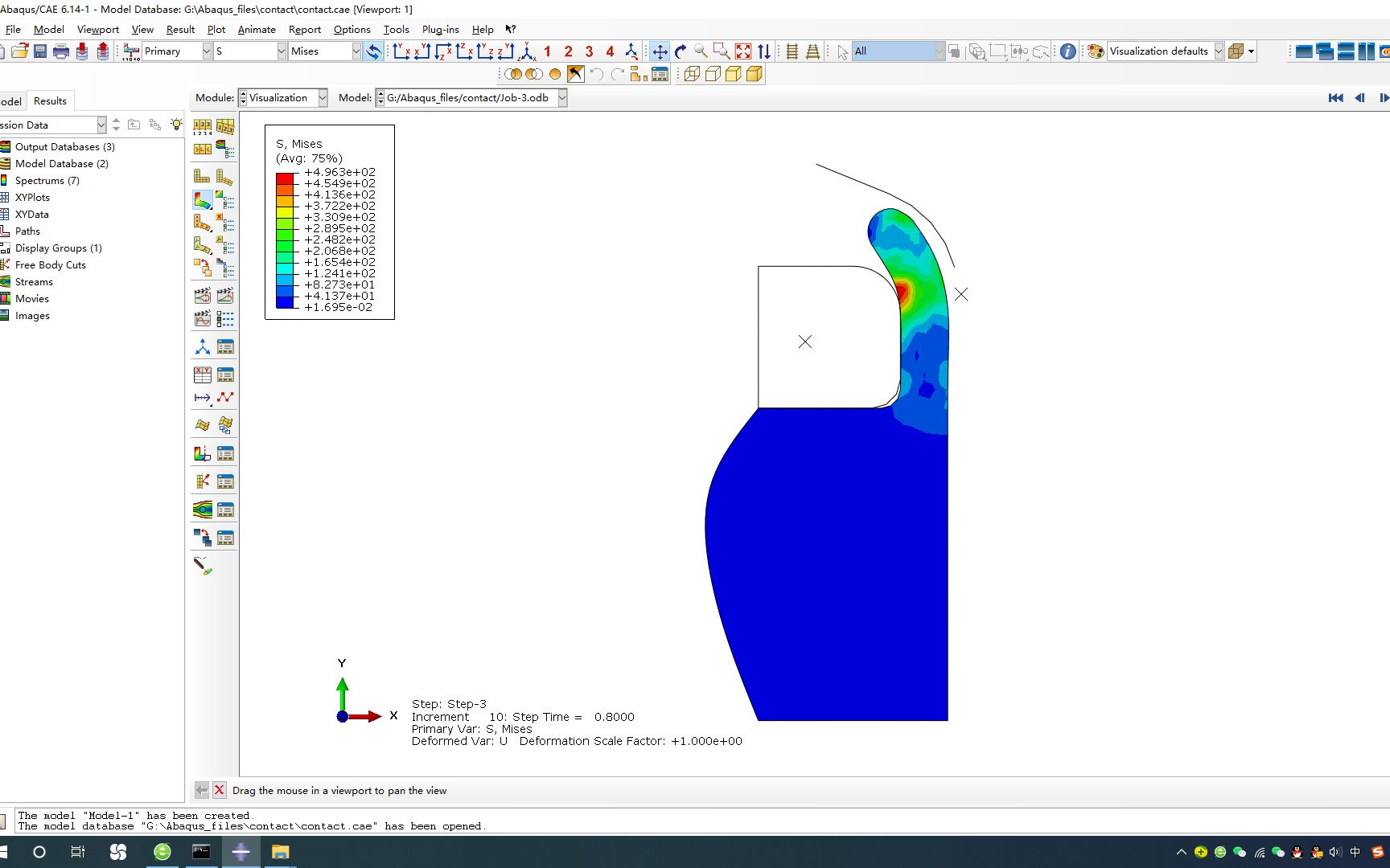 【Abaqus】第六十讲:接触非线性+多步骤分析2-弯曲成形过程模拟