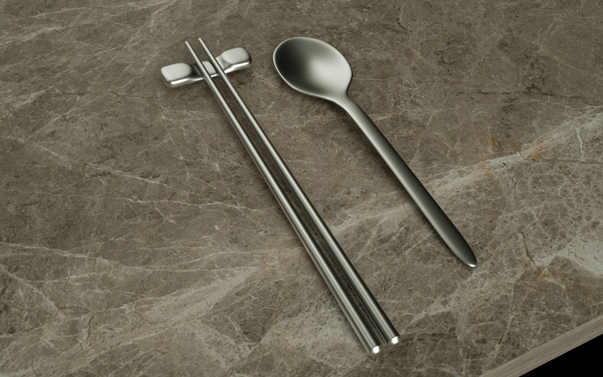 C4D筷子和勺子建模