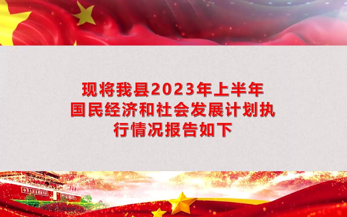 关于2023年上半年国民经济和社会发展计划执行情况的报告【笔尖书...