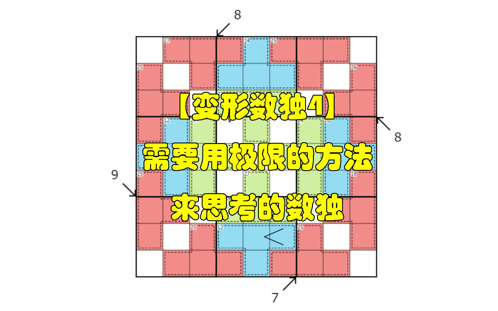 【变形数独4】需要用极限的思想来解的数独