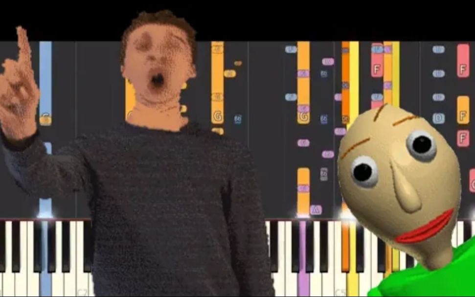 【Baldi's Basics】(钢琴模拟器弹奏)Baldi's Basics-The Whistling ...