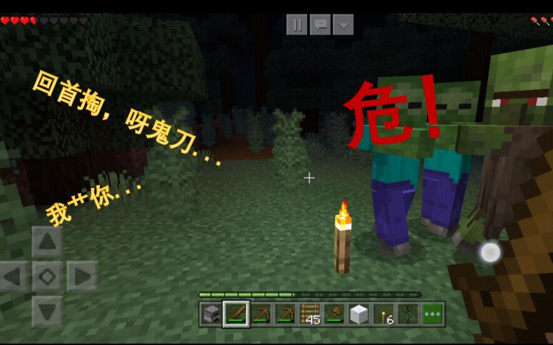 我的世界MC新手生存第一天,黑夜太恐怖了