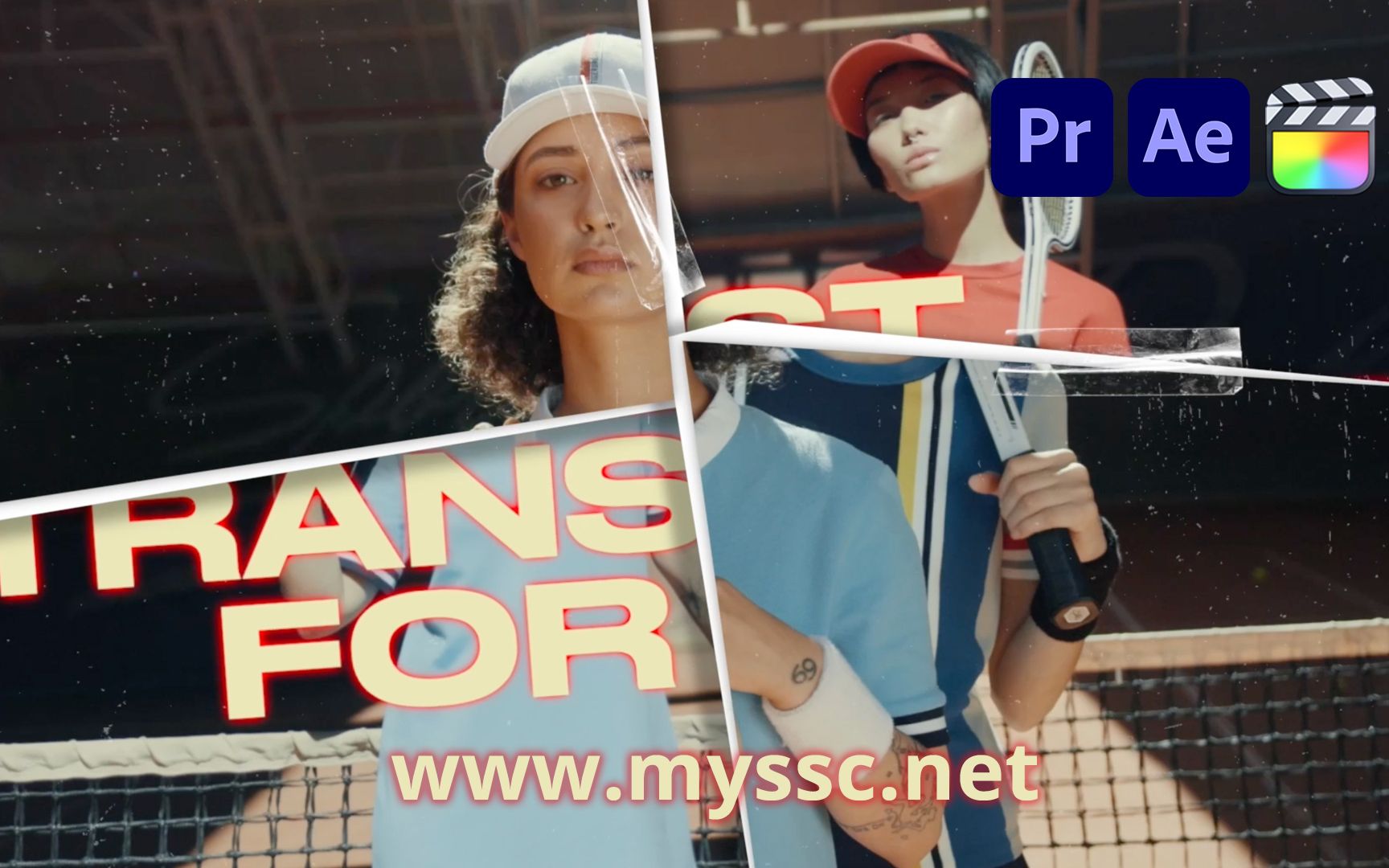 FCPX + PR + AE 40个撕纸转场过渡嘻哈说唱时尚潮流艺术撕纸拼贴静...