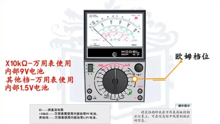 MF-47指针万用表的使用