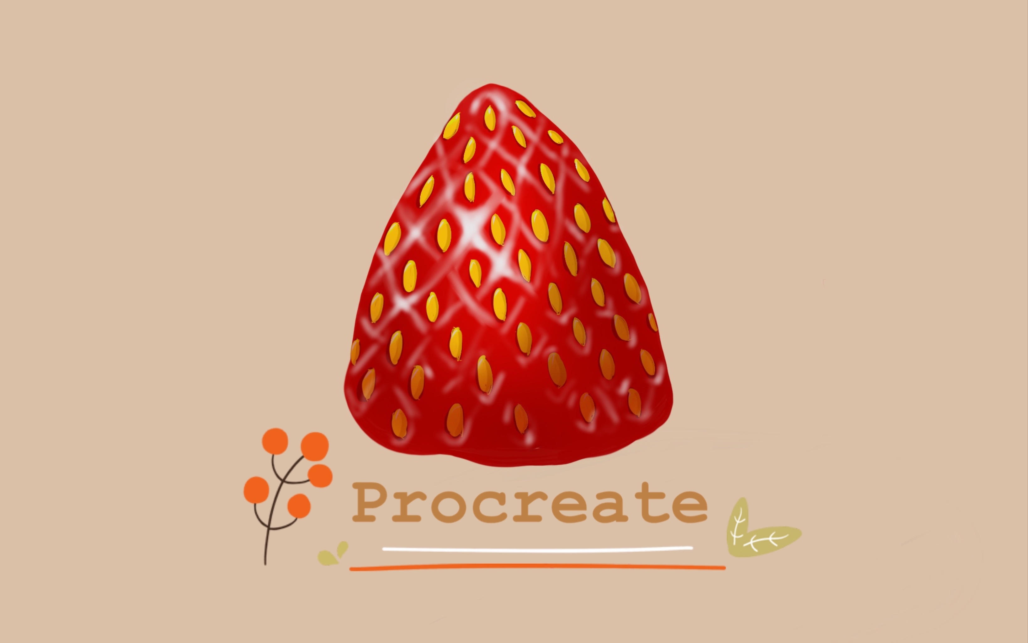 【ipad mini + procreate】手残阿月画草莓/超长寒假做什么