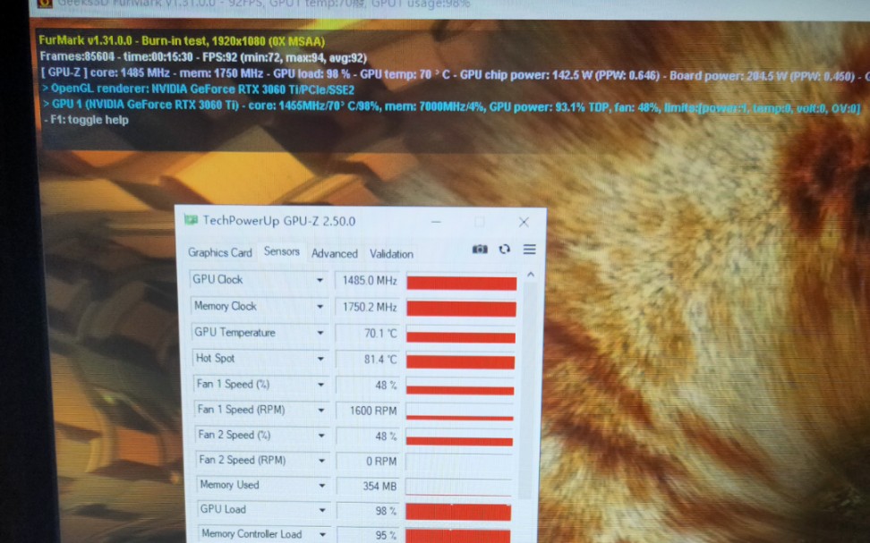 铭瑄3060ti甜甜圈15分钟,留个视频!