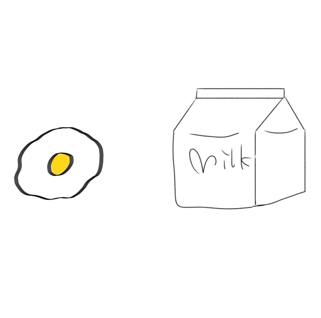 牛奶荷包蛋 