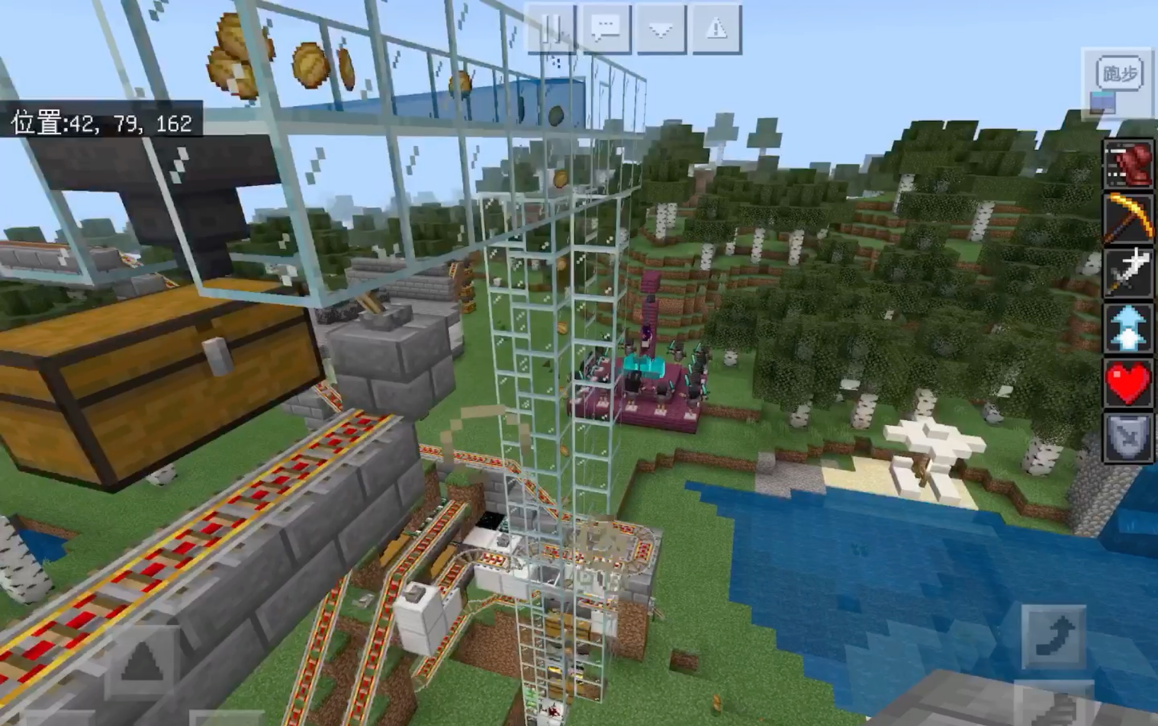 【我的世界Minecraft】基岩版全自动土豆农场+烤土豆+运输+收集装置...