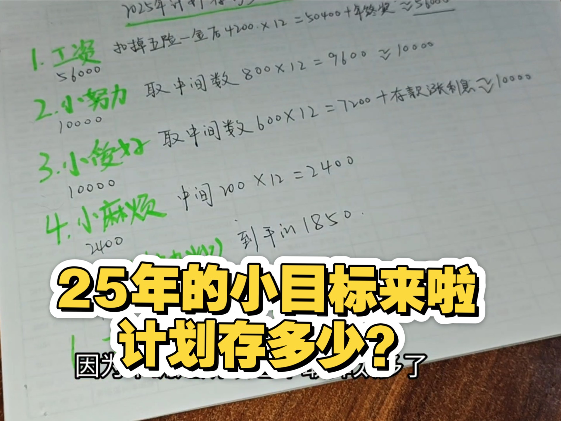 【25年计划】存多少?给自己定下25年小目标啦