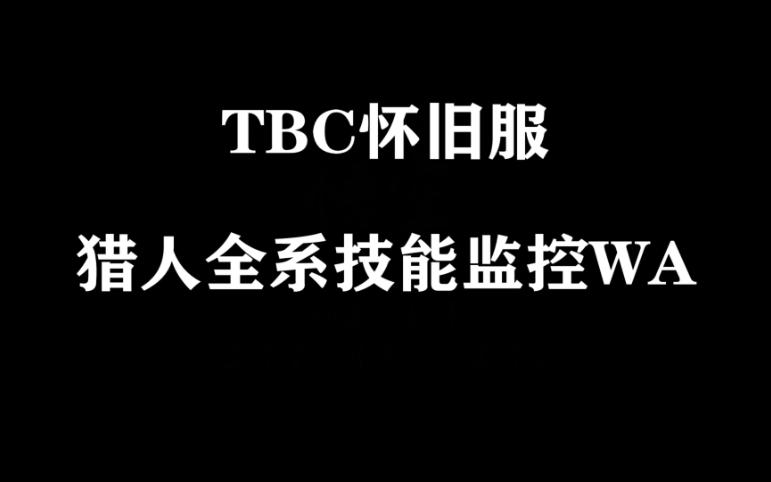 猎人全天赋技能冷却持续时间监控WA 魔兽世界TBC怀旧服 LR_魔兽世界