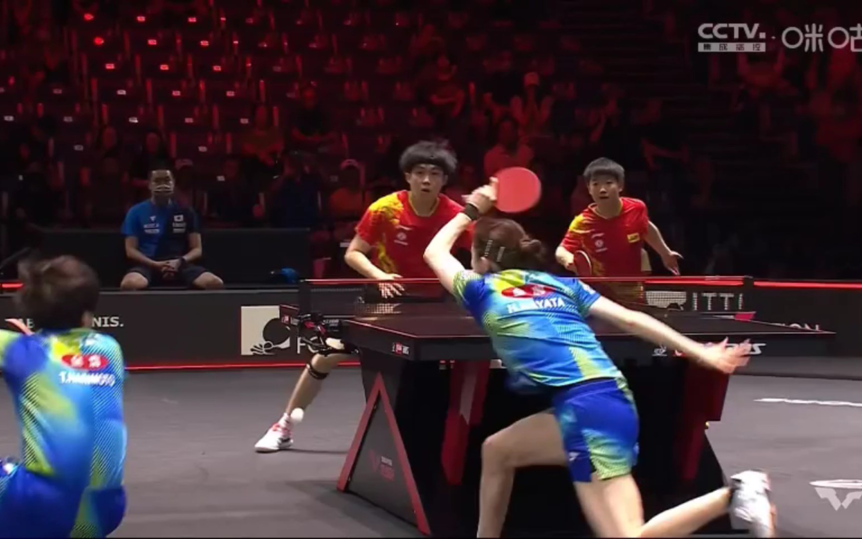 孙颖莎/王楚钦3:1张本智和/早田希娜 2023 316新加坡乒乓球大满贯...