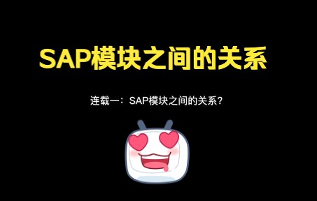 SAP模块之间的关系?(一)