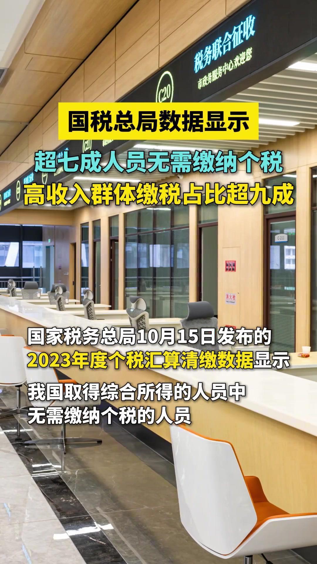 国税总局数据显示:超七成人员无需缴纳个税,高收入群体缴税占比超...